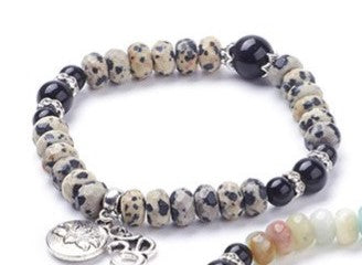 Dalmation Stone/Black Obsidian Ohm – Dream Seeds™